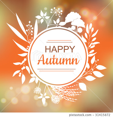 Happy Autumn card design - Stock Illustration [31415872] - PIXTA