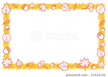 Autumn autumn leaves graffiti - Stock Illustration [31424130] - PIXTA