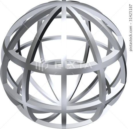 Silver earth clipping - Stock Illustration [31425187] - PIXTA