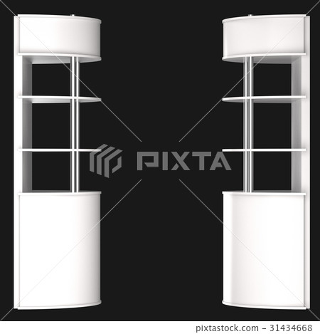 sales point stand 3d illustration - Stock Illustration [31434668] - PIXTA