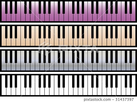 Colour set of Piano key Music idea Background - Stock Illustration ...