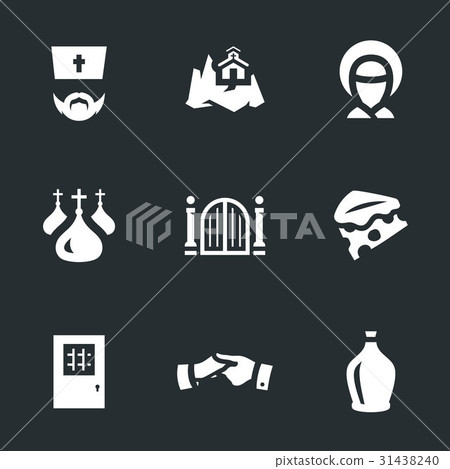Vector Set of Monastery Icons. - Stock Illustration [31438240] - PIXTA
