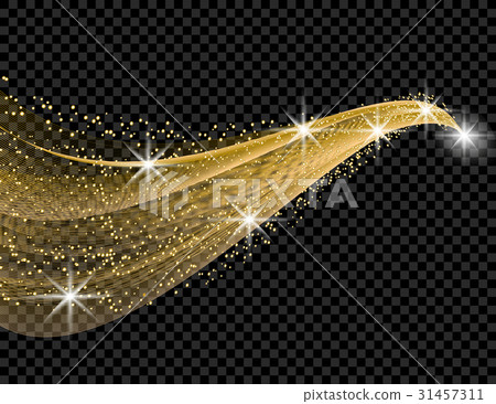 Gold wave with a shine effect on a checkered - Stock Illustration ...