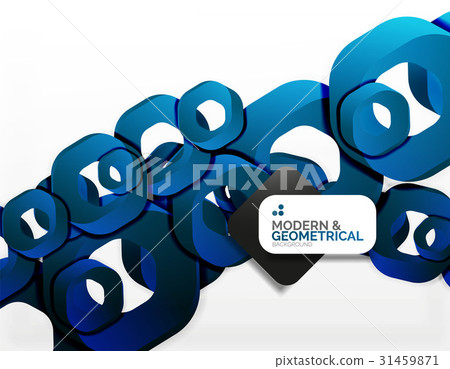 Geometric abstract background, cut chain shapes or-插圖素材 [31459871 ...