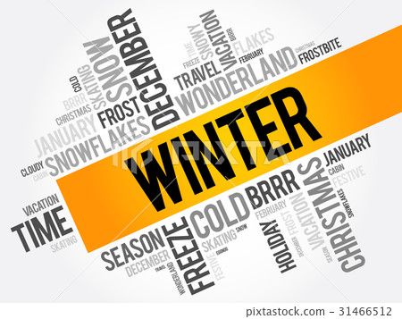 Winter word cloud collage - Stock Illustration [31466512] - PIXTA
