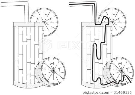 Easy lemonade maze-插圖素材 [31469155] - PIXTA圖庫