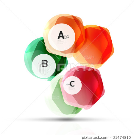 Glass modern geometrical hexagon abstract - Stock Illustration ...