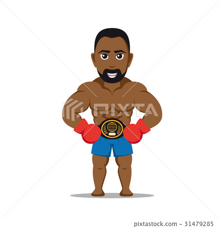 boxer fighter character - Stock Illustration [31479285] - PIXTA