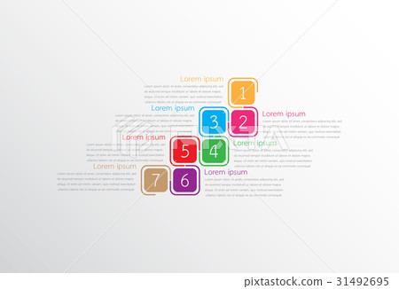 The infographic details for the report. 7 topic. - Stock Illustration ...