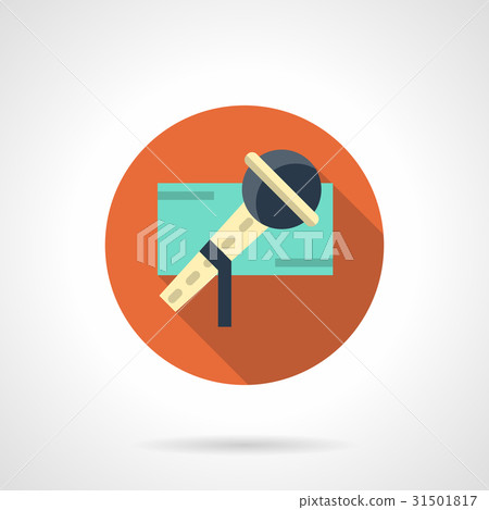 Musical performance flat round vector icon - Stock Illustration ...