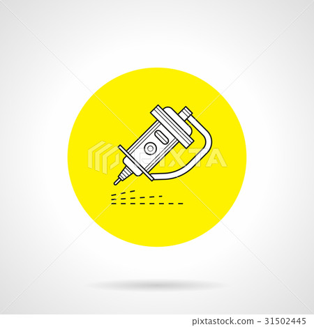 Laser plasma cutting round vector icon - Stock Illustration [31502445 ...