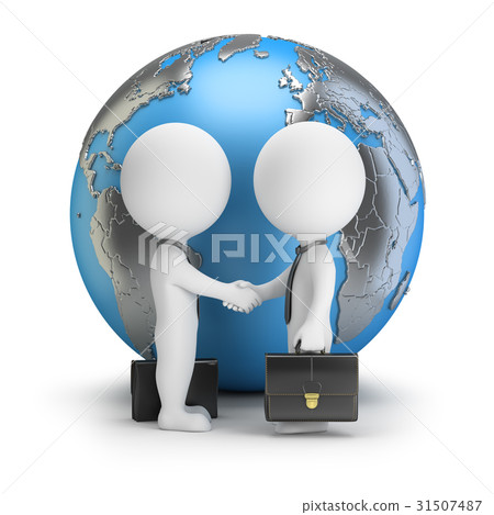 3d small people - global deal - Stock Illustration [31507487] - PIXTA