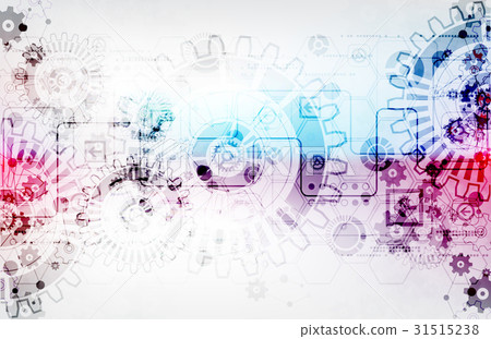 Scientific technical background scheme gears. - Stock Illustration ...