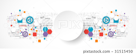 Abstract vector color technology background. - Stock Illustration ...