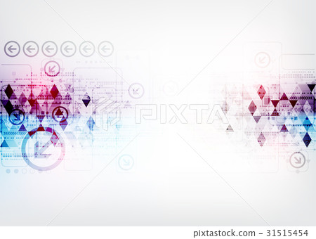 Abstract vector color technology background. - Stock Illustration ...