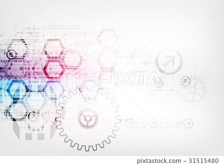 Abstract vector color technology background. - Stock Illustration ...