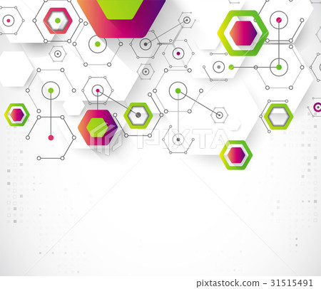 Abstract vector color technology background. - Stock Illustration ...