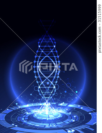 Science template, blue wallpaper a DNA molecules. - Stock Illustration ...