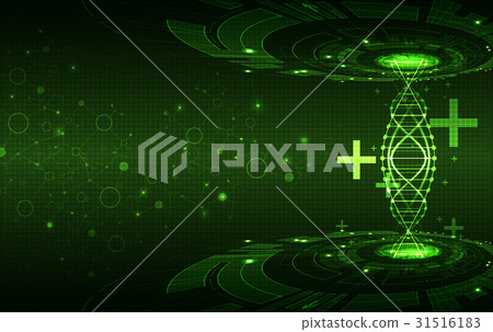 Green science template, DNA molecules background. - Stock Illustration ...
