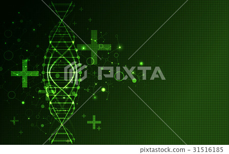 Green science template, DNA molecules background. - Stock Illustration ...
