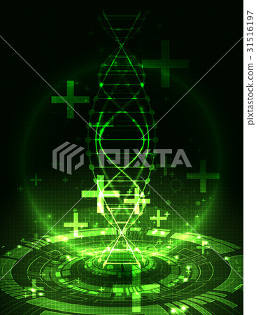 Green science template, DNA molecules background. - Stock Illustration ...