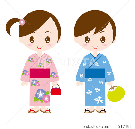 Illustration Yukata children - Stock Illustration [31517193] - PIXTA