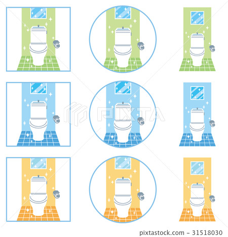 Clean toilet set - Stock Illustration [31518030] - PIXTA