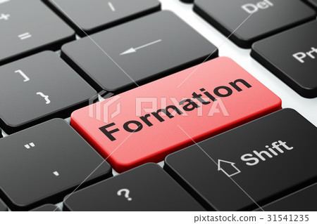 Learning concept: Formation on computer keyboard - Stock Illustration ...