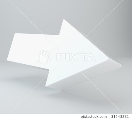 Empty arrow with shadow in studio for presentation - Stock Illustration ...