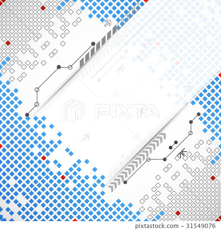 Abstract square technology background. - Stock Illustration [31549076 ...