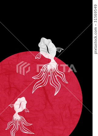 Swimming goldfish vertical - Stock Illustration [31569549] - PIXTA