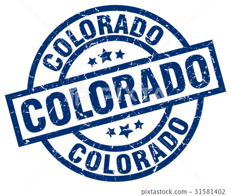 Colorado blue round grunge stamp - Stock Illustration [31581402] - PIXTA