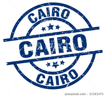 Cairo blue round grunge stamp-插圖素材 [31581473] - PIXTA圖庫