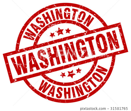 Washington red round grunge stamp - Stock Illustration [31581765] - PIXTA