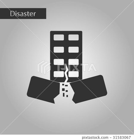black and white style icon natural disaster - Stock Illustration ...