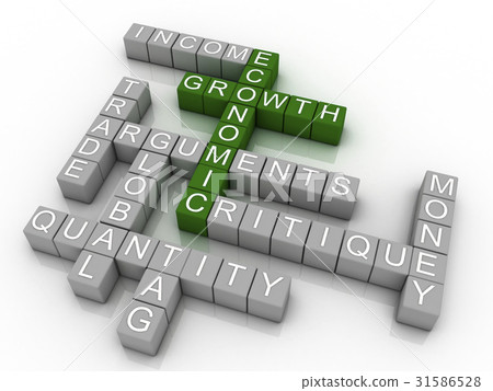 3d concept illustration of economic growth - Stock Illustration ...