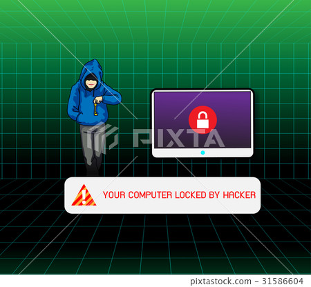 Your Computer and personal data at risk - Stock Illustration [31586604 ...