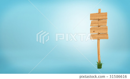 3d rendering of a wooden post with four square - Stock Illustration ...