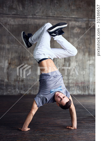 Young man break dancing - Stock Photo [31586657] - PIXTA