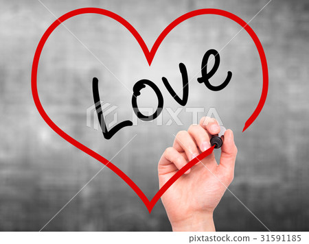 Man Hand writing Love with marker on transparent - Stock Photo ...