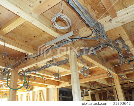Indoor wiring of wooden houses - Stock Photo [31593642] - PIXTA