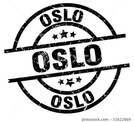 Oslo black round grunge stamp - Stock Illustration [31622669] - PIXTA