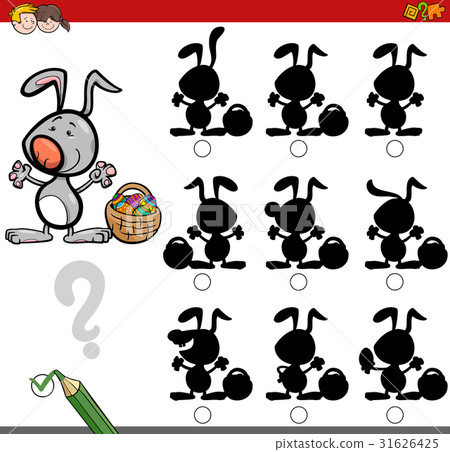 shadow game with easter bunny - Stock Illustration [31626425] - PIXTA