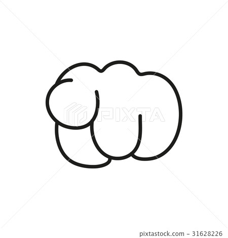 hand pointing finger at viewer, from front. - Stock Illustration ...