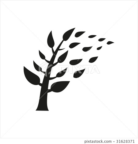 Simple minimal black tree icon symbol style - Stock Illustration ...