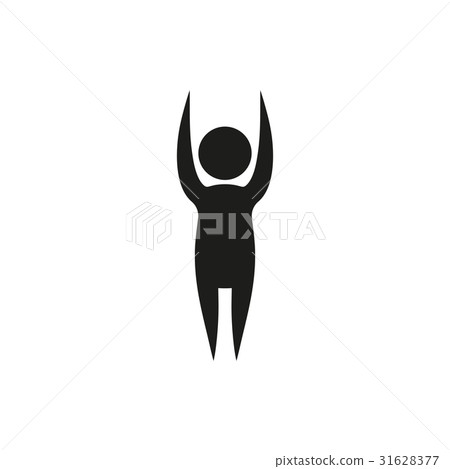 Vector yoga pose in simple monochrome style - Stock Illustration ...
