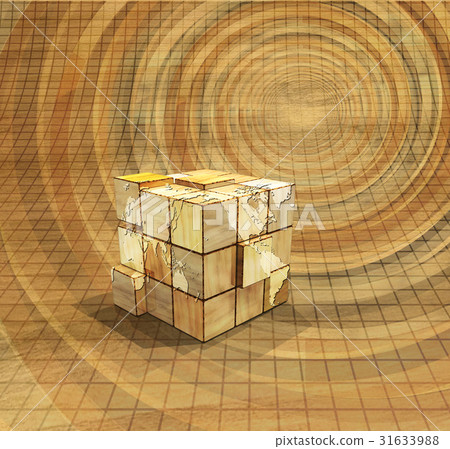 World map Rubik cube - Stock Illustration [31633988] - PIXTA