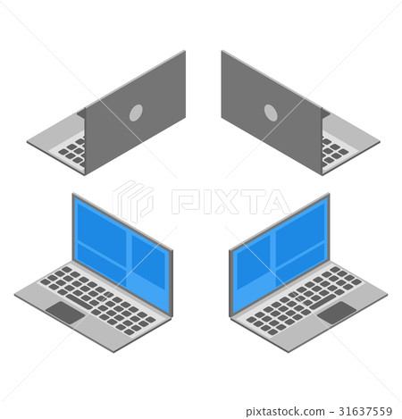 Iillustration of isometric laptop - Stock Illustration [31637559] - PIXTA