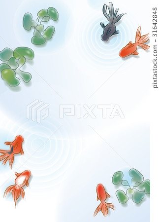 Goldfish frame vertical - Stock Illustration [31642848] - PIXTA