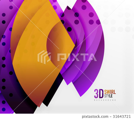 Swirl and wave 3d effect objects, abstract - Stock Illustration ...